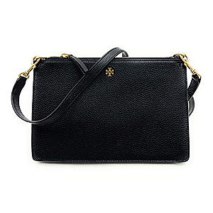 Tory Burch Double Zip Slim Crossbody (Black)
