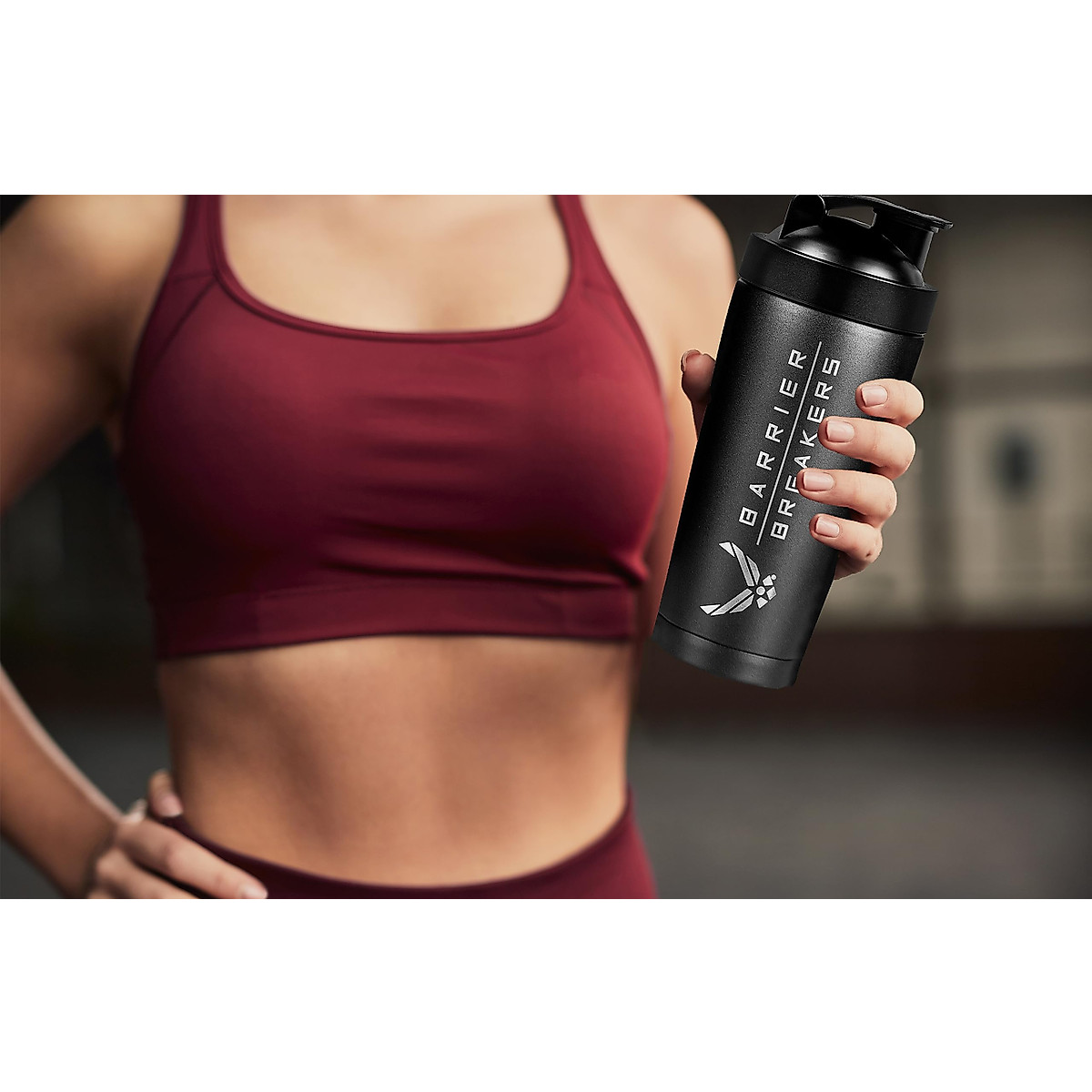 Military Gift Shop 24oz Insulated Air Force Shaker Bottle Engraved Logo–24oz Water Bottle–Cup for Protein Shakes Air Force Gifts | Disabled USMC Vet Owned SMALL Business