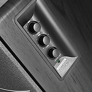 Edifier R1280DB Powered Bluetooth Bookshelf Speakers - Optical Input - Wireless Studio Monitors - 4 Inch Near Field Speaker - 42W RMS - Wood Grain (Black)