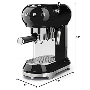 Smeg Espresso Machine, 1 liters, Black ECF01 BLUS