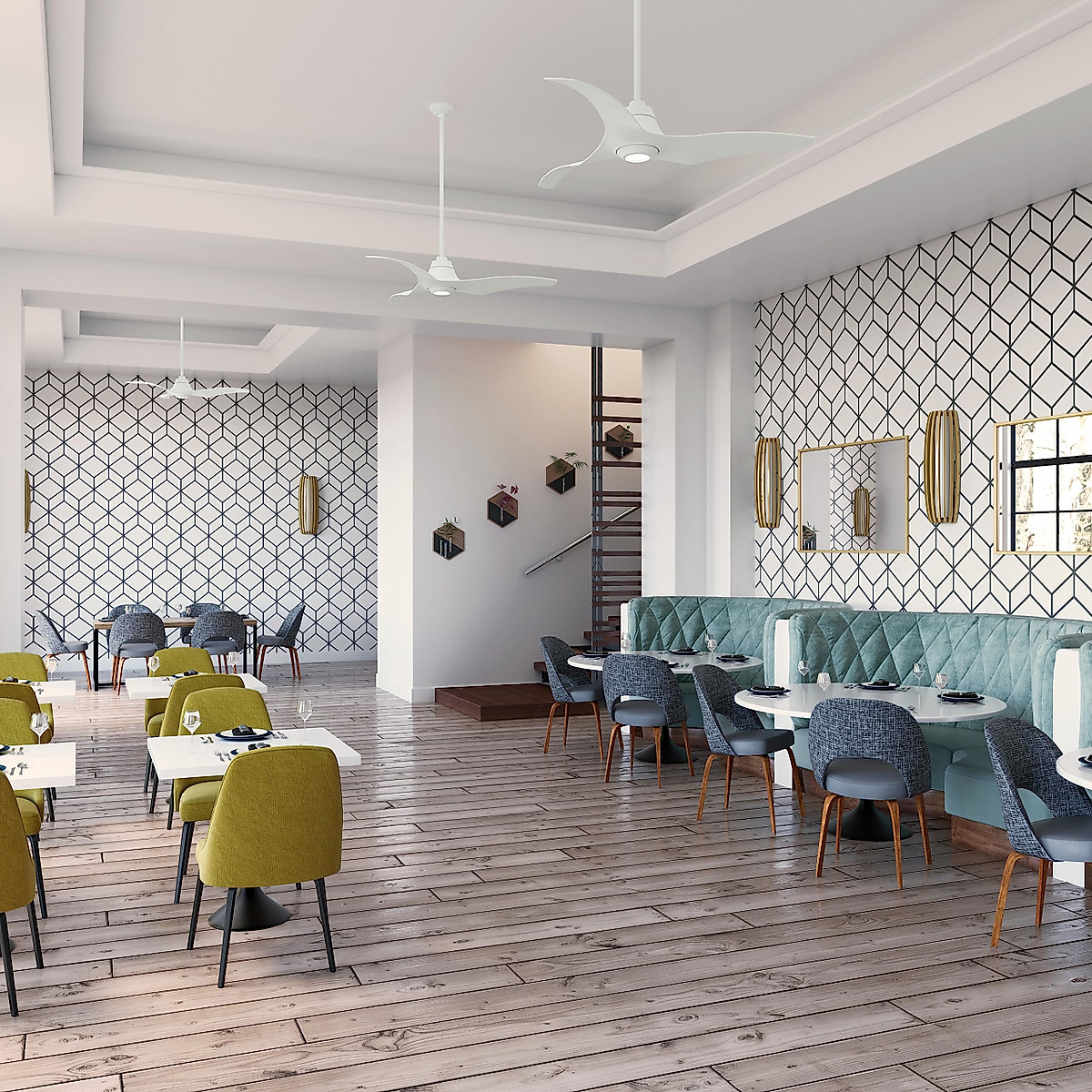 Hunter Fan Company 52439 Arwen Ceiling Fan, 060, Porcelain White