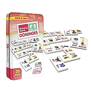Junior Learning Rhyming Word Dominoes Educational Action Games, Multi, Model: JL490