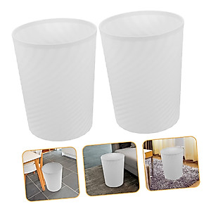 CHILDWEET Bedroom Trash Can with Simple Style Capacity PP Material Home Office Waste Basket