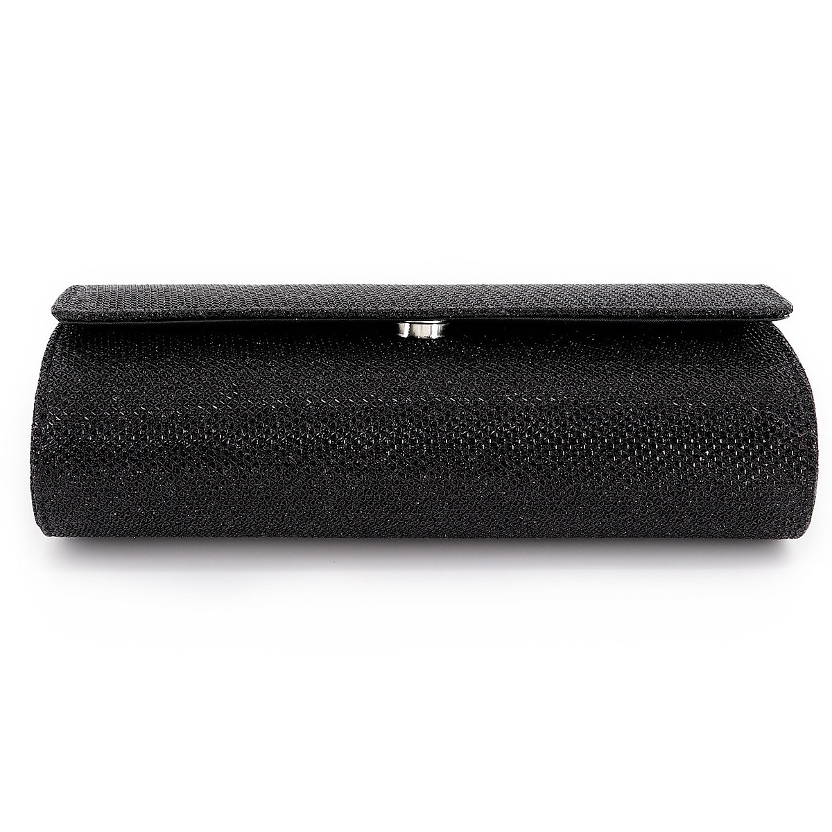 Naimo Flap Dazzling Small Clutch Bag Evening Bag With Detachable Chain (Black)