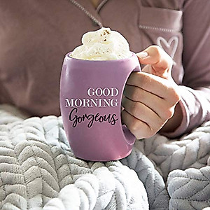 Pavilion Gift Company Good Morning Gorgeous 16 oz Mug, 1 Count (Pack of 1), Purple