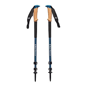 Black Diamond Alpine Carbon Cork Whippet-Ready Trek Poles, Astral Blue