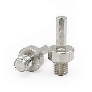 FACHLICH Core Drill Bit Adapter, 2pcs 5/8"-11 to 3/8" Hex Shank,Hole Saw Drill Sanding Attachment Arbor Shaft Adapter