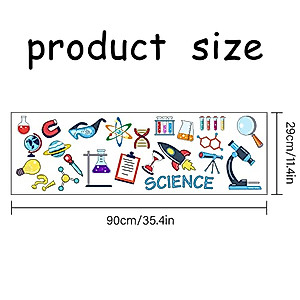 OLYCRAFT 23Count Science Element Theme Wall Sticker Science & Lab Supplies Pattern Wall Decal Peel PVC Wall Decoration Stickers for Kitchen Living Room Bedroom(11.4×35.4 inches)