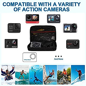GAMSOD Action Camera Accessories Kit Compatible with Go Pro 11 10 9 8 7 6 5 4 Gopro Max Yi DJI Insta360 AKASO Campark XTU Camworld Sport Cameras (50 in 1)
