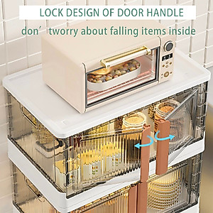 Luseba Storage Bins with Lids - Collapsible Plastic Storage