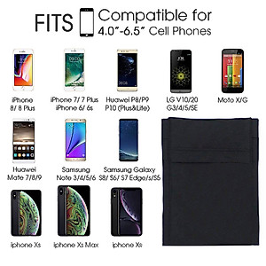 Ailzos Phone Armband Sports Running Armband Lightweight Arm Band Strap Running Phone Holder Pouch Sleeve for Exercise Workout for iPhone 8/7/6/5,Samsung Galaxy S9/S8/S7,Google Pixel, A-Black, M