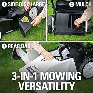 Greenworks Pro 21-Inch 80V Self-Propelled Cordless Lawn Mower, 5Ah Battery Included MO80L510 , Black, Green