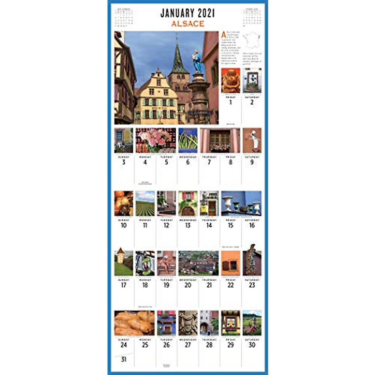 365 Days in France Picture-A-Day Wall Calendar 2021