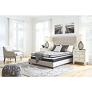 Signature Design by Ashley Chime 8 Inch Firm Hybrid Mattress, CertiPUR-US Certified Foam, Queen