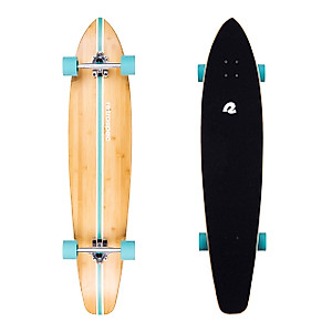 Retrospec Zed Longboard Skateboard Complete Cruiser | Bamboo & Canadian Maple Wood Cruiser w/Reverse Kingpin Trucks for Commuting, Cruising, Carving & Downhill Riding