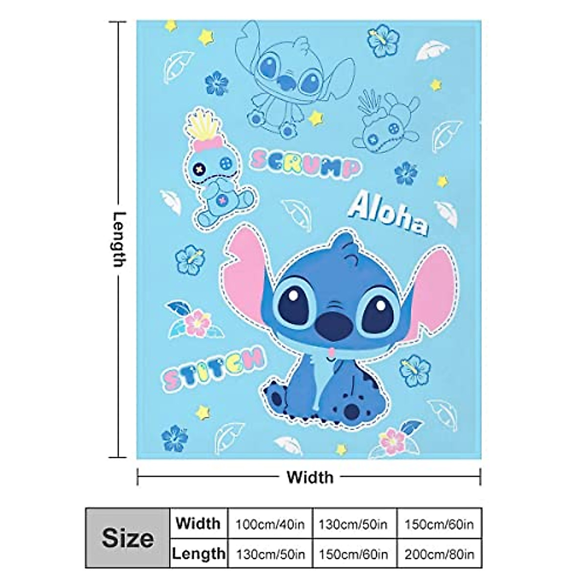 Cartoon Anime Blankets Soft Flannel Throw Blanket Gifts Suitable for Kids and Adults,Warm Home Bed Sofa Christmas/Halloween Blanket Suitable for All Season（50"X40"）