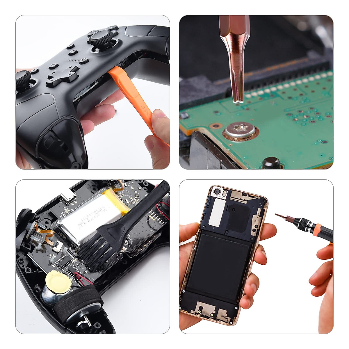 NEBURORA 10 in 1 Torx Screwdriver Set with T2 T3 T4 T5 T6 T7 T8 T9 T10 T15 Interchangeable Magnetic Torx Bit & Opening Tool,Torx Security screwdriver set for Phone/Mac/Computer/Xbox/PS4