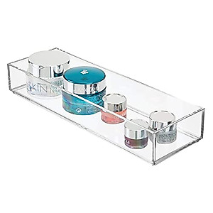iDesign Clarity Organizer for Vanity and Bathroom Drawers, 4 x 12 x 2 Inches, Medium-Set of 2, 2 Count