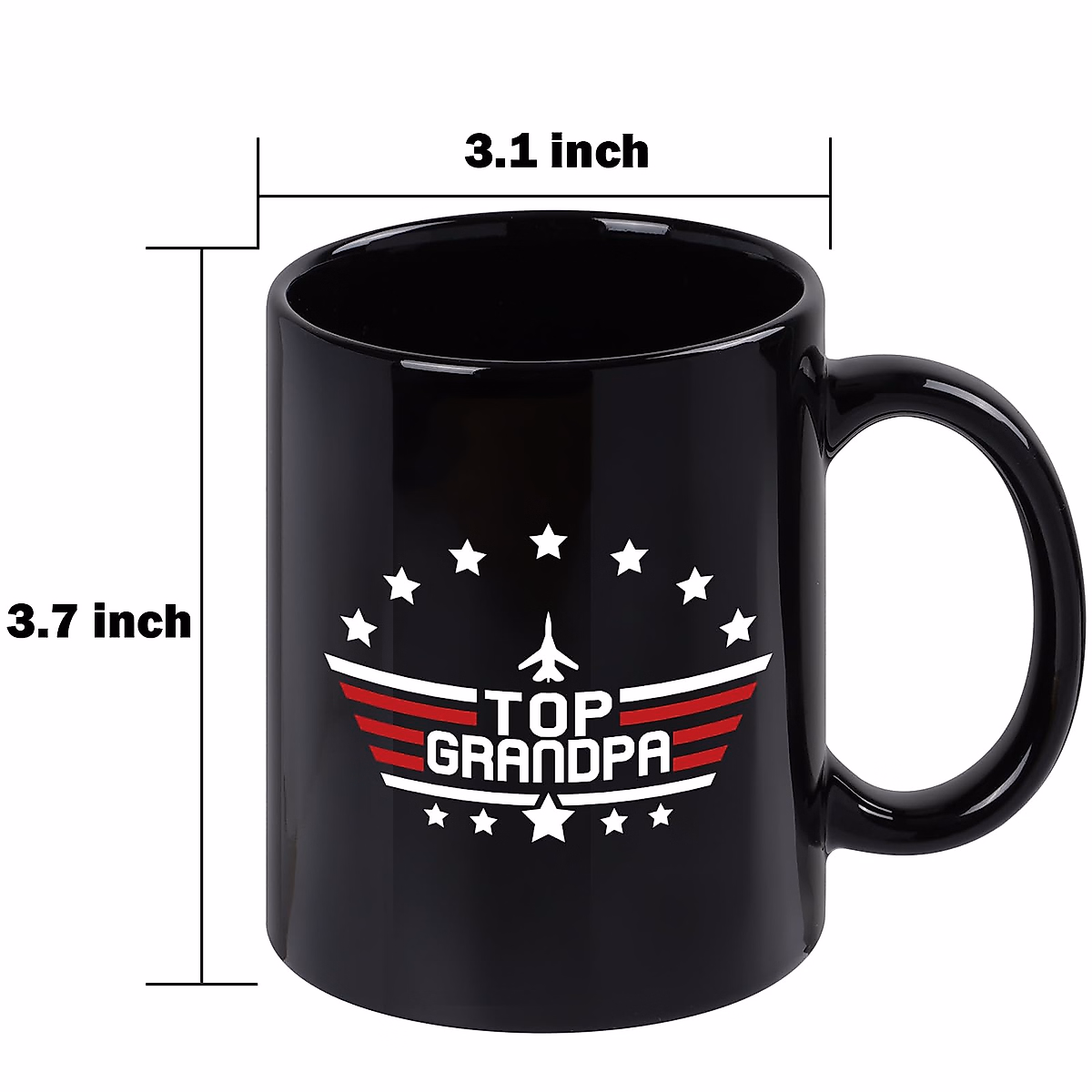 Cabtnca Grandpa Gifts, Top Grandpa Mug, Fathers Day Birthday Gifts for Grandpa, Grandpa Coffee Mug, Grandpa Gifts from Grandkids, Grandpa Christmas Gifts, 11Oz