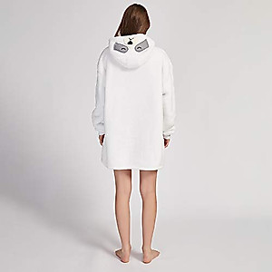 Women Blanket Hoodie Men Big sweatshirt oversized Adult Kids Animal Sloth Best Gift