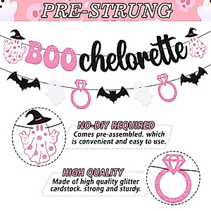 Halloween Bachelorette Party Decoration Hallow Boochelorette Banner Bride or Die Backdrop Rip Halloween Gothic Death Bride to be Bridal Shower Engagement Wedding Party Decor