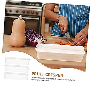 Cabilock 3pcs Transparent Noodle Box Pp Agricultural Products Food Grade