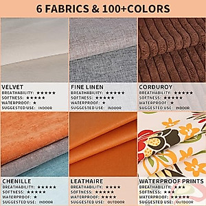 Millsilo Custom Bench Cushions for Outdoor Indoor, Personalized Furniture Bench Chair Cushion, Custom Window Seat Cushions, Sofa Couch Cushion, Optional Fabric, Piping and Non-Slip Bottom and Straps