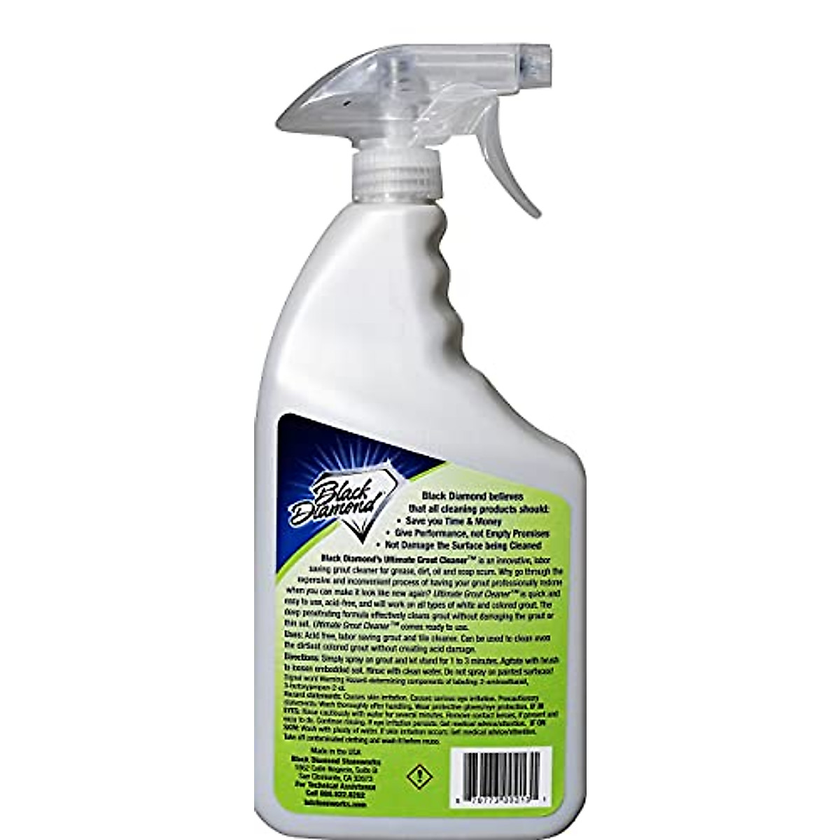Black Diamond Stoneworks Marble & Tile Floor Cleaner 1-Quart AND ULTIMATE GROUT CLEANER 1-Quart AND Granite Counter Cleaner 1-Quart.