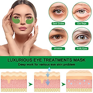 Zomira Under Eye Patches, Eye Masks for Reducing Dark Circles, Edema, and Puffiness, Improve Dullness, Shrink Eye Bags and Smooth Wrinkles, Firm & Hydated Under Eye Skin, Under Eye Treatment, 60PCS