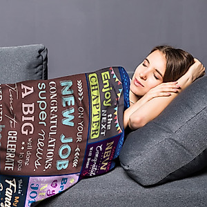 Sqovulw New Job Gift for Women, Promotion Gifts for Women, Congratulations Gifts for Women, New Job Gift for Coworker Leaving for New Job Going Away, Congratulations Promotion Gift Blanket 60x50 Inch