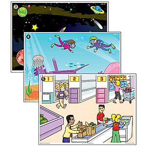 Super Duper Publications | Magnetic Adventure Stories Match-Up Barrier Game | Vocabulary, Basic Concepts, Following Directions, Reasoning, Listening, Categories, & Rhyming | Educational Resource