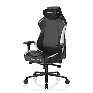 DXRacer Craft Pro Gaming Chair, High Density Memory Foam, 4D Armrests, Adjustable Recline with Extra Wide and Thick Cushion, Standard, Black & White