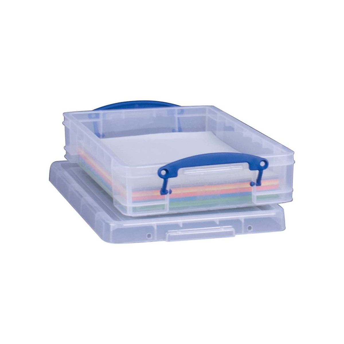 Really Useful 6663108 Stackable Clear Storage Box44; 3.37 x 10.25 x 14.5 in. - Pack of 4