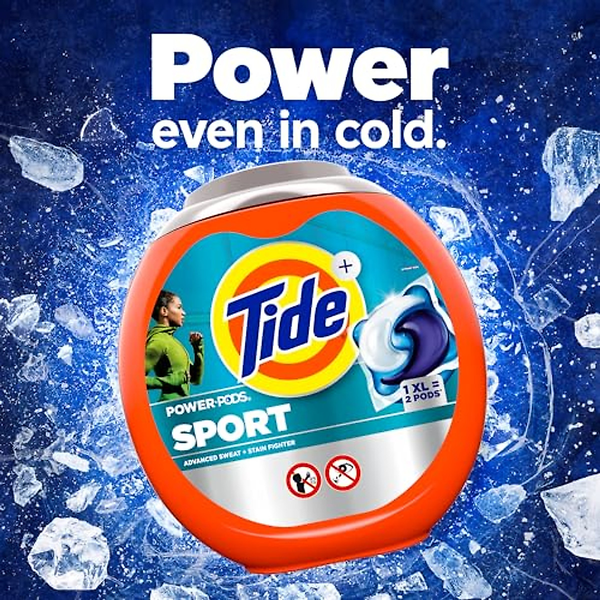 Tide Power Pods Laundry Detergent Pacs with Febreze Sport, 45 Count, Febreze Freshness with Sport Odor Defense