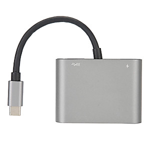 Shipenophy Type-C Hub Stable Operation 4-in-1 USB 3.0/3.1 Specifications Silver Durable Type‑C Adapter for PC Laptop Computer