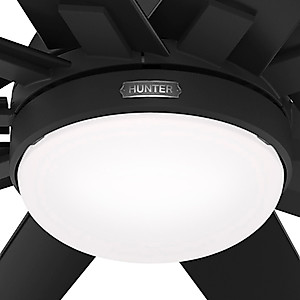 Hunter Fan Company 52615 Overton Ceiling Fan, 060, Matte Black