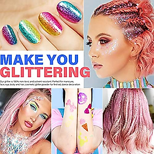 DoMyStar Ultra Fine Glitter Powder 3.5oz Craft Glitter Sequins PET for Epoxy Resin, Slime, Tumblers, Makeup, Nail&Painting Arts, Festival Decoration - Brown