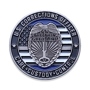Corrections Officer Challenge Coin - U.S. Department of Cirrections Security Military Coin - Designed by Military Veterans! Military Challenge Coins