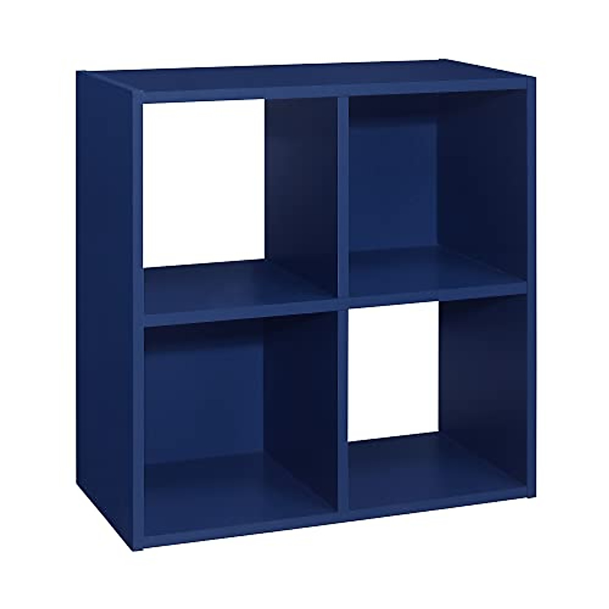 Kings Brand Furniture - 4-Cube Children's Bookcase, Kids Toy Storage Shelf Organizer for Playroom, Bedroom, Nursery School, Blue