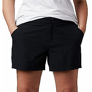 Columbia Womens Coral Point Iii Athletic Shorts, Black, 10 US