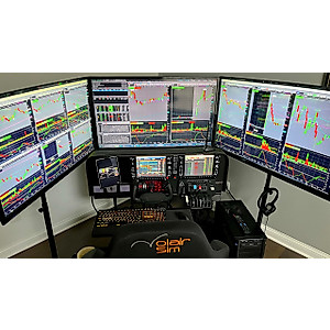 Volair Sim Universal Flight or Racing Simulation Cockpit Chassis with Triple Monitor Mounts