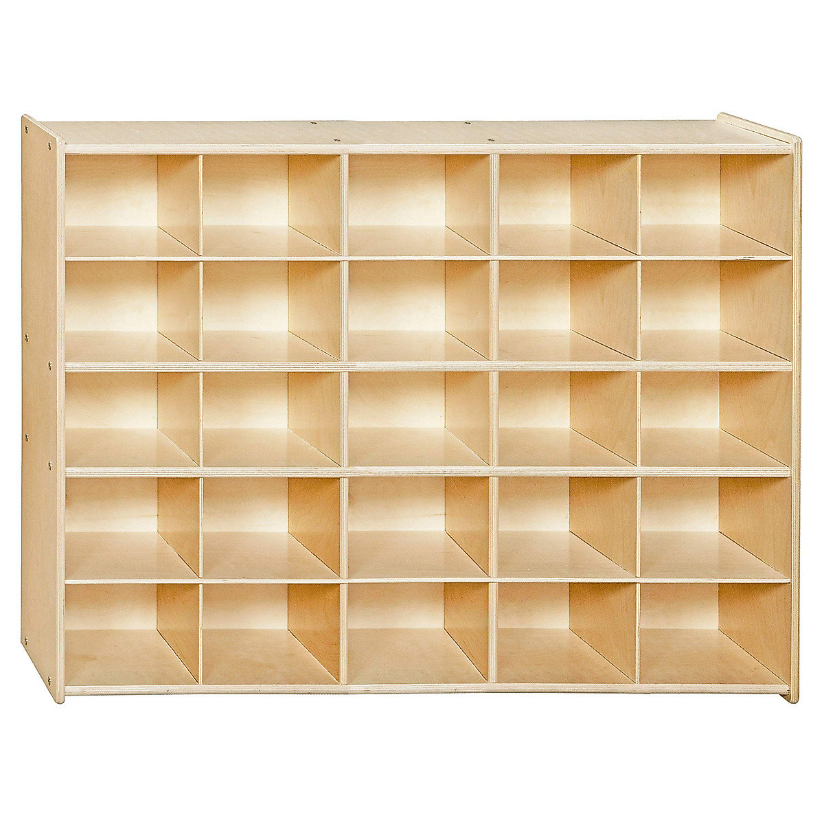 Contender 25 Cubby Birch Plywood Tray Storage Cabinet, Office and Homeschool Organizer for Toys, Books, Art and Craft Supplies, Greengaurd Gold Certified