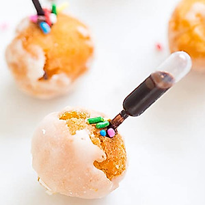 TORMEN Liquid Dropper Pasteur Pipettes for Cupcakes, Strawberry, Chocolates,Whiskey,Alcohol,Syrups,Sodas(0.2ml,12 pcs）