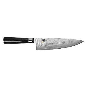 Shun Cutlery Classic Western Cook's Knife 8”, Western-Style Chef's Knife, Ideal for All-Around Food Preparation, Authentic, Handcrafted Japanese Knife, Professional Chef Knife,Black
