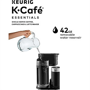 Keurig 5000365473 K-Cafe Essentials Single Serve K-Cup Coffee Maker (Renewed)