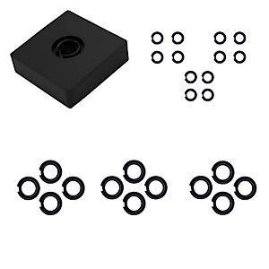 QMTCYXGS ( 12+12 Sets 1/2” & 3/8" Impact Retaining Ring Clip Friction Ring Hog Ring with O-Ring for Milwaukee Electric Pneumatic Type Impact Wrench, Includes Install Tool