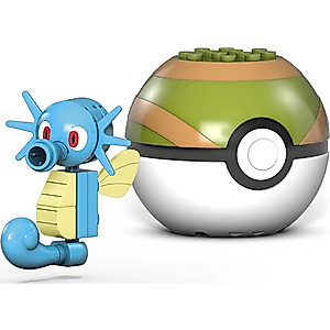 Mega Construx Pokemon Horsea Construction Set with Character Figures, Building Toys for Kids (19 Pieces)