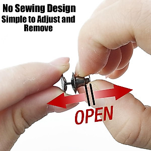 RONYOUNG 60PCS Pant Waist Tightener, Adjustable Waist Buckle Set Jean Buttons for Loose Jeans Pants Clips for Waist Pins No Sewing Brooch Tightening Waistband Tightener for Pants Jeans Skirts (10sets)