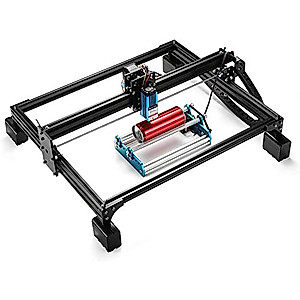 Genmitsu Laser Engraver Aluminum Y-axis Rotary Roller Engraving Module for Laser Engraving Cutting Cylindrical Objects Cans, DIY Laser Marking Compatible With Most Kinds of Desktop Laser Engravers