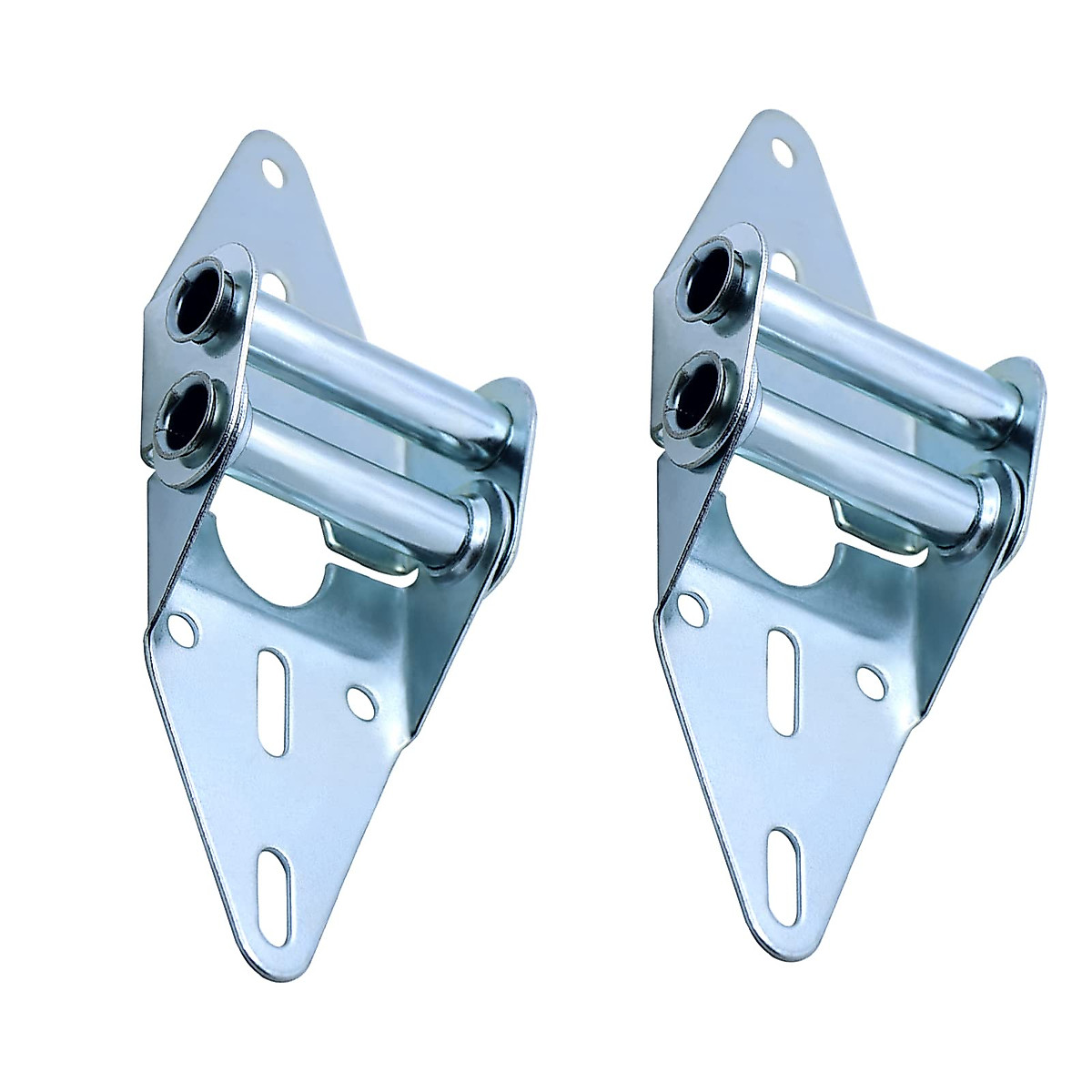 2 Packs Garage Door Hinges #2 with Galvanized Finish - Heavy Duty 14 Gauge Steel, Suitable for Residential/Light Commercial Garage Door Replacement